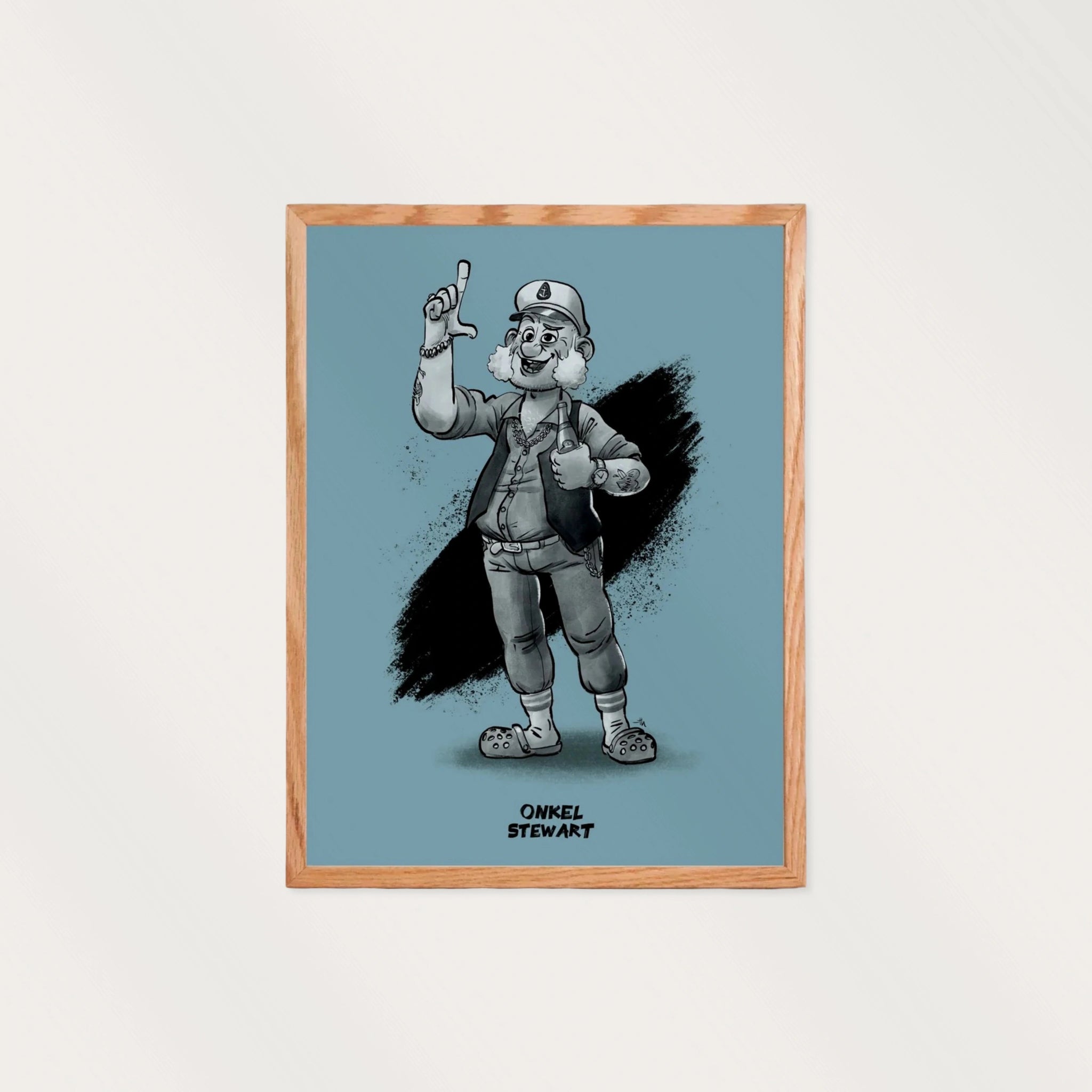 Onkel Stewart Lydramme – Blåt Design | UNMUTE FRAMES